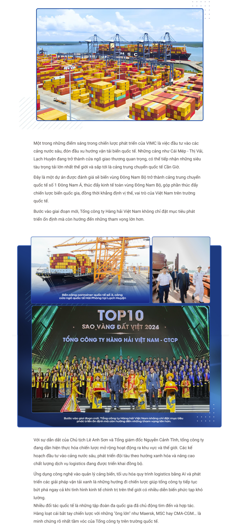 VIMC - 30 năm thăng trầm để rồi phát triển