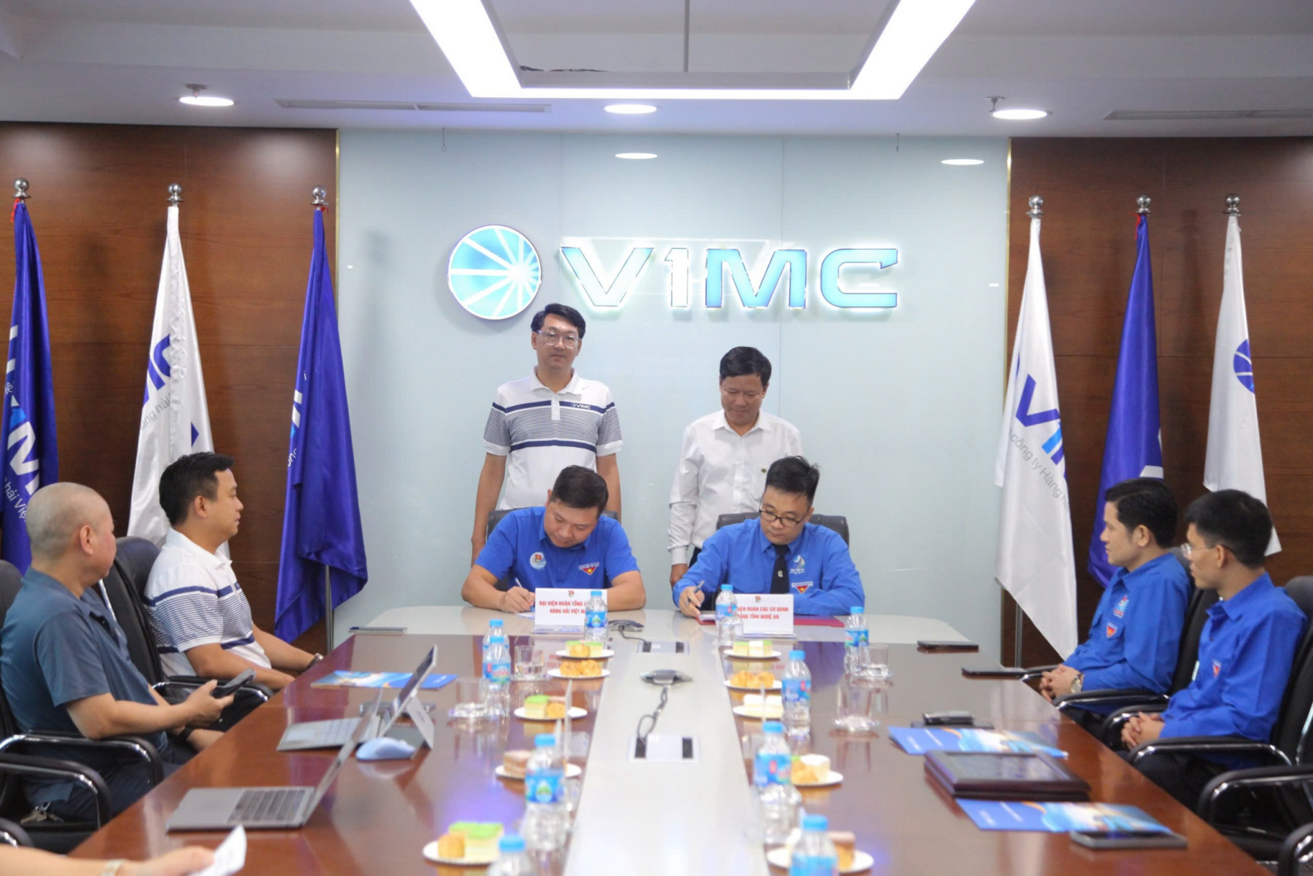 Ký kết phối hợp 2025 giữa ĐTN VIMC và ĐTN CQ Đảng Nghệ An