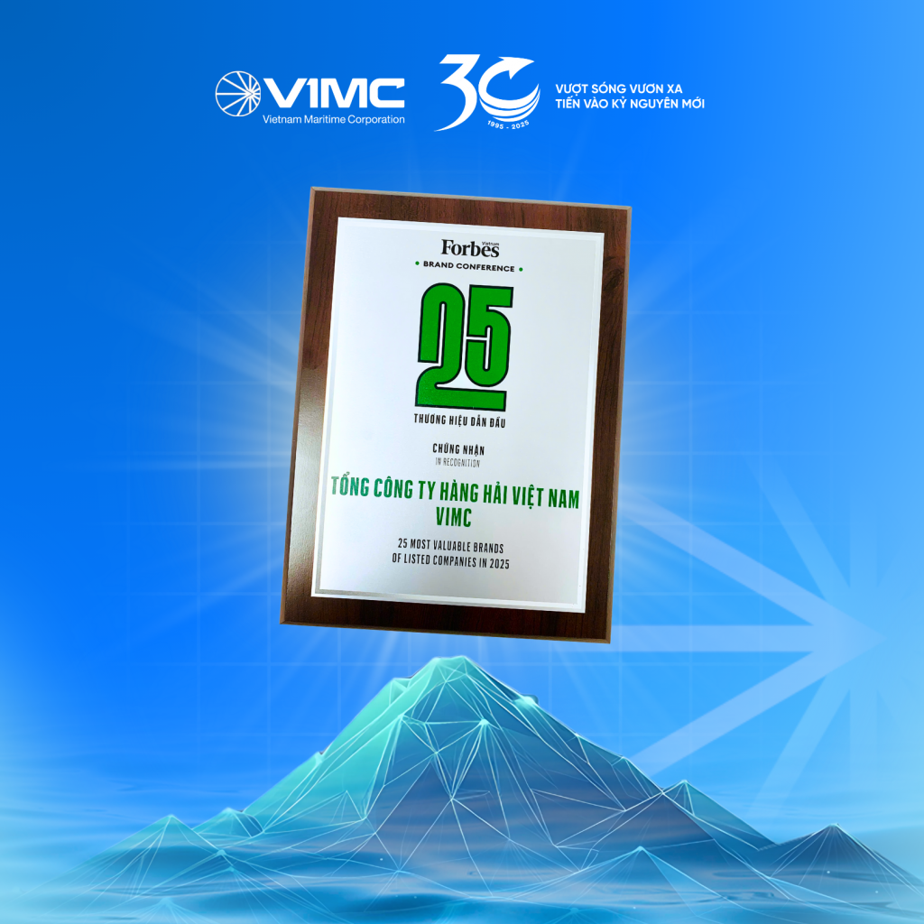 VIMC được vinh danh trong Top 25 thương hiệu công ty niêm yết dẫn đầu 2025 - Tổng công ty Hàng ...